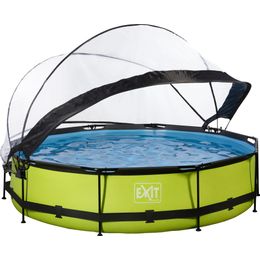 Framepool EXIT "inkl. multifunktionaler Abdeckung", grün, H:76cm Ø:360cm, Schwimmbecken, ØxH: 360x76 cm, mit Filterpumpe & Filterkartusche