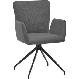 Esszimmerstuhl "El Paso", grau (anthrazit, matt schwarz), B:57cm H:86cm T:62cm, Stoff, SET ONE BY Musterring, Stühle, Stativgestell drehbar, verschiedene Farben, Maße B58 x H86 x T62 cm