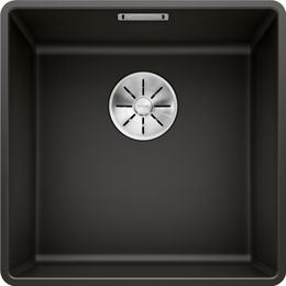 Granitspüle Blanco "SUBLINE 400-F", schwarz, B:43 H:19 T:43, Verbundwerkstoff, Küchenspülen, erhältlich in mehreren Farben