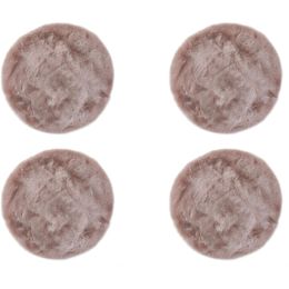 Stuhlkissen LUXOR living "Sitzauflage Novara", rosa (altrosa, felloptik unifarben), B:40 L:40cm Ø:40cm, Obermaterial: 100% Polyester, Dekokissen_Sitzkissen_Kissenhüllen, Kunstfell, rund oder eckig, sehr weich, auch als 4er Set bestellbar
