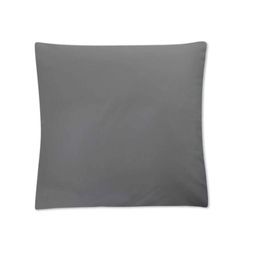 Kissenbezug Irisette "Porto 20", grau (grafit), B:40cm L:40cm, Baumwolle, Obermaterial: 95% Baumwolle, 5% Elasthan, Kissenbezüge, besonders elastisch, weich, pflegeleicht und bügelfrei