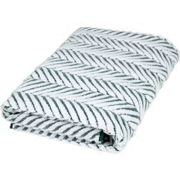 Duschtuch Ross "Sensual 9002", grün (moosgrün, weiß), B:75cm, Frottier, Obermaterial: 100% Baumwolle, Handtücher, im Zopfmusterstil