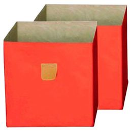 Aufbewahrungsbox Phoenix "Stor' It", orange, B:34cm H:34cm T:34cm, Canvas, Aufbewahrungsboxen, B/H/T: 34 x 34 x 34 cm