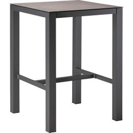 Stehtisch Best "Rhodos", grau (anthrazit), B:80cm H:109,5cm T:80cm, Aluminium/HPL, Tische, Bartisch