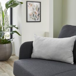 Dekokissen ANDIAMO "Cord Kissen Emy, Kissenhülle mit Füllung", weiß (weiß, cord unifarben), B:50 H:12 L:30, Polyester, Dekokissen_Sitzkissen_Kissenhüllen, Sofakissen, eckig, 40x40 oder 30x50 cm, auch als 4er Set erhältlich
