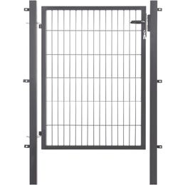 Zauneinzelt&uuml;r GARDEN 'N' MORE "Einzeltor Excellent", grau (anthrazit), B:100cm H:120cm, Stahl, Tore, 123 cm hoch, anthrazit
