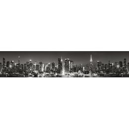 Express Küchen Küchenrückwand EXPRESS KÜCHEN "New York", grau, B:280cm H:55,9cm, Holzwerkstoff, Spritzschutzwände