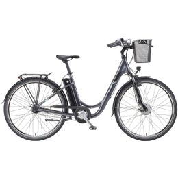 E-Bike Telefunken "Multitalent RC840" Gr. 48, grau (anthrazit, schwarz), Elektrofahrräder, 48cm, 28 Zoll (71,12cm), Pedelec, Elektrofahrrad für Damen u. Herren