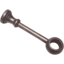 Gardinenstangenhalter Gardinia "Träger geschlossen für Ø 28 mm" Gr. 1, braun, L:17cm Ø:2,8cm, Gardinenstangenhalterungen, Serie Gardinenstangen-Set Lugano Classic Ø 28 mm