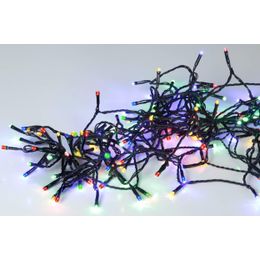 Eglo LED-Lichterkette "SERIE LED - Weihnachtsdeko - Beleuchtung - Winterdeko", schwarz (schwarz, bunt), Flammen 160 Stk., Kabellänge 10m x Gesamtlänge 26m, Lichterketten, Lichterkette, bunte Außenbeleuchtung, mit Kabel, 16 m