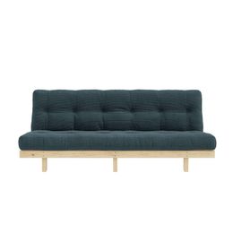 Schlafsofa Karup Design "Lean 200 Schlafsofa, G&auml;stebett, Sofa mit Futonmatratze", blau (pale blau), B:200cm H:73cm T:100cm, Bezug: 100% Polyester, Sofas, Schlafsofa, Inkl. Futonmatratze, Liegefl&auml;che 130x200 cm, FSC zertifizierte Kiefer