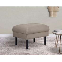 Hocker Home Affaire "Lillibeth Polsterhocker, Sitzhocker, Maße B/T/H: 64/50/48 cm", braun (schlamm), B:64cm H:48cm T:50cm, 100% Polyester, Hocker, Fußhocker, passend zur Serie "Lillibeth", auch in Cord und Samtoptik