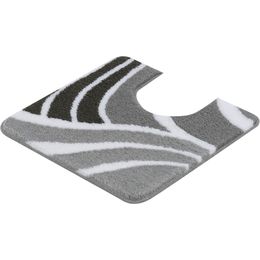 Badematte Kleine Wolke "Flame", grau (anthrazit), H:15mm, Polyacryl, Badematten, Badteppich, modernes Wellen Design