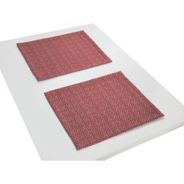 Platzset Adam "Graphic Ventus" Gr. 1, rot (dunkelrot), B:30cm L:40cm, Obermaterial: 100% Baumwolle, Platzsets
