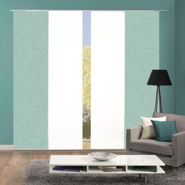 Schiebegardine Home Wohnideen "PIVE 4er SET" Gr. 1, grün (mint), B:60cm H:245cm, Polyester, Gardinen, Schiebevorhang Digidruck 4er Set PIVE