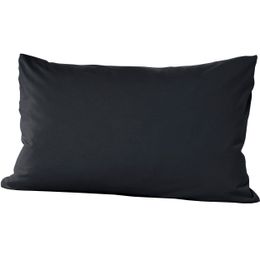 Kissenbezug Primera "Primera Mako-Feinjersey Kissenbezug im Doppelpack", schwarz, B:40cm L:60cm, Feinjersey, Obermaterial: 100% Baumwolle, Kissenbezüge, In vielen Uni-Tönen