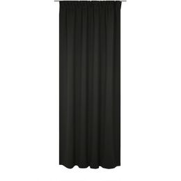Vorhang WIRTH "Newbury", schwarz, B:130cm H:335cm, Baumwolle, Polyester, Gardinen, nach Ma&szlig;