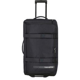 Weichgepäck-Trolley Travelite "KICK OFF, verschiedene Größen und Farben", Gr. B/H/T: 68 x 37 x 26 65, grau (anthrazit), Polyester, unifarben, Koffer, Reisetasche Reisegepäck Reisekoffer Trolley Freizeittasche