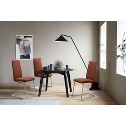 Polsterstuhl stressless "Laurel", braun (copper paloma, chrom glänzend), B:53cm H:105cm T:60cm, Leder PALOMA: PALOMA ist ein durchgefärbtes Semianilin-Möbelleder mit natürlicher Narbung., Stühle, High Back, Größe M, mit Beinen aus Stahl in Chrom glänzend