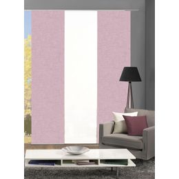 Schiebegardine Home Wohnideen "PIVE 3er SET" Gr. 1, rosa, B:60cm H:245cm, Polyester, Gardinen, Schiebevorhang Digidruck 3er Set PIVE