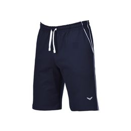 Bermudas TRIGEMA "TRIGEMA Shorts mit Paspel", Kinder, Gr. Normalgrößen, blau (navy), 50% Baumwolle, 50% Polyester, Hosen