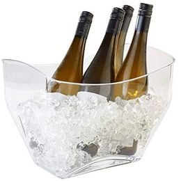 Wein- und Sektk&uuml;hler BUDDY'S, transparent, B:21,5cm H:24,5cm T:31,5cm, Kunststoff, Eisk&uuml;bel, Kunststoff, 7 Liter