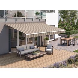 Gelenkarmmarkise Wismar "Classic", beige (beige, braun), B:450cm H:25cm, Polyacryl, Markisen