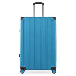 Hartschalen-Trolley Hauptstadtkoffer "Q-Damm, verschiedene Farben und Größen", Gr. B/H/T: 51 x 78 x 31 111, blau (cyanblau), ABS, festlich, Koffer, Hartschalenkoffer Reisekoffer Trolley mit TSA-Schloss