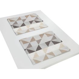 Platzset WIRTH "BERLARE" Gr. 1, braun, B:40cm L:35cm, Obermaterial: 85% Polyester, 15% Baumwolle, Platzsets