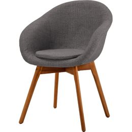 Gartenstuhl Best "Zadar", grau (akazie – grau), B:59cm H:85cm T:62,5cm, Obermaterial: 80% Polyurethan, 20% Polypropylen, Stühle, Gartenstuhl