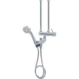 Badarmatur Stiebel Eltron "MED-D", silber (verchromt), B:17,5cm H:10,5cm T:29,5cm, Armaturen, drucklos, f&uuml;r offene Warmwasserspeicher/Boiler, &Uuml;bertisch-Montage