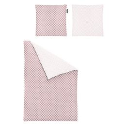 Wendebettwäsche Irisette "Bea", rosa, B/L: 155cm x 220cm, 1 Stk., 1 Stk., Mako-Satin, B/L: 80cm x 80cm, 2 Stk., Mako-Satin, Obermaterial: 100% Baumwolle, Bettwäsche, zeitlose Instagram-Blogger-Kollektion