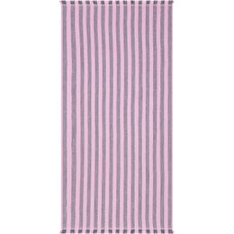 Strandtuch Egeria "Pestemal", rosa (rose), B:80cm L:180cm, gewebte Ware, Obermaterial: 65% Baumwolle, 20% Polyester, 15% Viskose, Handtücher, 80x180 cm, mit Fransen