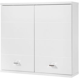 Hängeschrank BASIC BY BALCULINA "Pool, Badezimmerschrank BxHxT 76x71x23", weiß (weiß, weiß hochglanz), B:76cm T:23cm, Holzwerkstoff, Schränke, Breite 76cm, Tür L/R montierbar