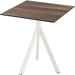 SOLDOUT Klapptisch SOLD OUT "Infinity", weiß (weiß, tropical wood, weiß), B:70cm H:74cm T:70cm, Pulverbeschichteter Stahl + HPL Tischplatte, Tische, in verschiedenen Ausführungen