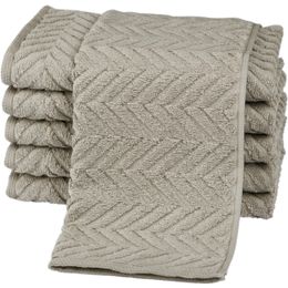 Gästehandtücher Ross "Sensual 9001", grau (flanell), B:30cm, Frottier, Obermaterial: 100% Baumwolle, Handtücher, 100% Baumwolle