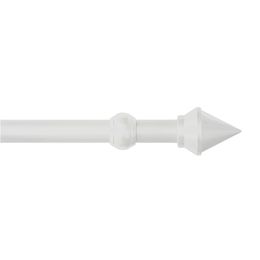 Gardinenstange Garesa "SEMARA", wei&szlig;, L:100cm &Oslash;:28mm, Kunststoff, Stahl, Gardinenstangen, Vorhanggarnitur, Kunststoff, verl&auml;ngerbar, mit Ringe/2 Lauf Gleiter