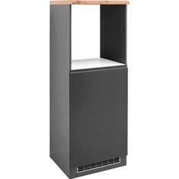 Umbauschrank KOCHSTATION "KS-Bruneck", grau (grau matt), B:60 T:60, Holzwerkstoff, Schränke, Herdumbauschrank Kühlschrankumbauschrank Umbauschrank, Backofen-/Kühlschrankumbau >>Bruneck<< 60 cm breit, MDF-Fronten