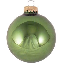 Weihnachtsbaumkugel KREBS GLAS LAUSCHA "CBK70060, Weihnachtsdeko, Christbaumschmuck, Christbaumkugeln Glas", gr&uuml;n, &Oslash;:7cm, Glas, Weihnachtsbaumkugeln, aus Glas