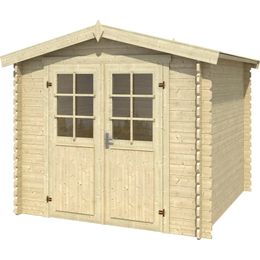 Gartenhaus Lasita Maja "INGO 175", beige (naturbelassen), ohne Fußboden, ohne Dacheindeckung, Holzwerkstoff, Gartenhäuser
