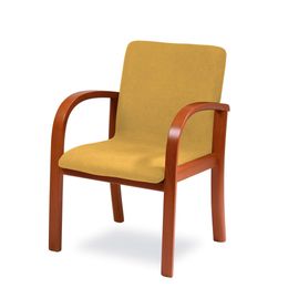 Esszimmersessel Home Affaire "LINA707", kirschbaum, gelb, B:60cm H:85cm T:50cm, 100% Polyester, Sessel, Extra-confort, Fleckenabweisendes Gewebe, Massivholz