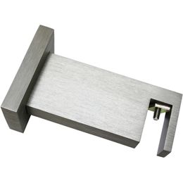 Schöner Wohnen Kollektion Wandträger "Slim", silber (stahl, gebürstet), SCHÖNER WOHNEN-KOLLEKTION, Gardinenstangenhalterungen, Serie Einzelprogramm Matteo rechteckig