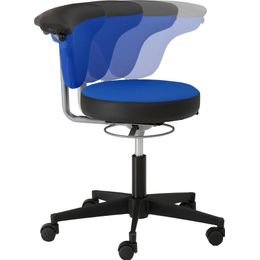 mayer Sitzmöbel Drehstuhl MAYER SITZMÖBEL "1351", blau (dunkelblau, brillantschwarz, schwarz), B:59cm H:66cm T:68cm, Stühle, Kinderdrehstuhl Bürodrehstuhl, belastbar bis 140 kg