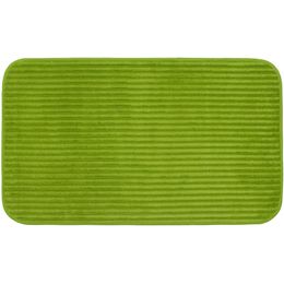 Gözze Badematte GÖZZE "Berlin", grün (dunkelgrün), H:7mm, Polyester, Badematten, Badteppich, Uni Farben, Cord Optik, waschbar