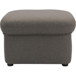 Hocker DOMO collection "Faenza", grau (stone), B:60cm H:41cm T:60cm, 100% Polyester, Hocker, Polsterhocker, DOMO collection Hocker, in gro&szlig;er Farbvielfalt