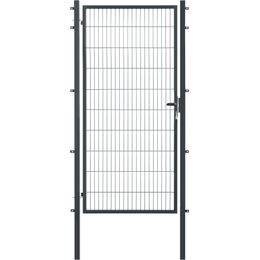 Zauneinzelt&uuml;r GARDEN 'N' MORE "Einzeltor Premium", grau (anthrazit), B:120cm H:200cm, Stahl, Tore, 203 cm hoch, anthrazit