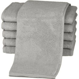 Gästehandtücher Ross "Sensual 9000", grau (chromfarben), B:30cm, Frottier, Obermaterial: 100% Baumwolle, Handtücher, mit Aloe-Vera-Öl veredelt