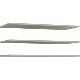 Einlegeboden FORTE, grau, B:86,5cm H:42cm T:1,5cm, Spanplatte, Einlegeböden, Einlegeboden 3er Set, optional bestellbar, Textilstruktur