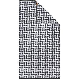 Duschtuch done. "Daily Shapes Bird", schwarz-weiß (schwarz, weiß), B:70cm L:140cm, Jacquard-Walkfrottier, Obermaterial: 100% Baumwolle, Handtücher, Jacquardgewebe, modernes Muster
