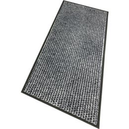 Schöner Wohnen Kollektion Läufer "Miami 002" Gr. 17, silber (silberfarben), B:67, Kunstfaser, SCHÖNER WOHNEN-KOLLEKTION, Teppiche, Schmutzfangläufer, Schmutzfangteppich, Schmutzmatte, waschbar